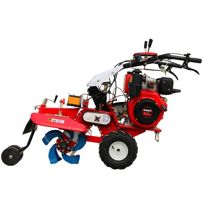 Small Trencher Soil Raiser Tiller Weeding Micro-tiller Four-drive Belt ...