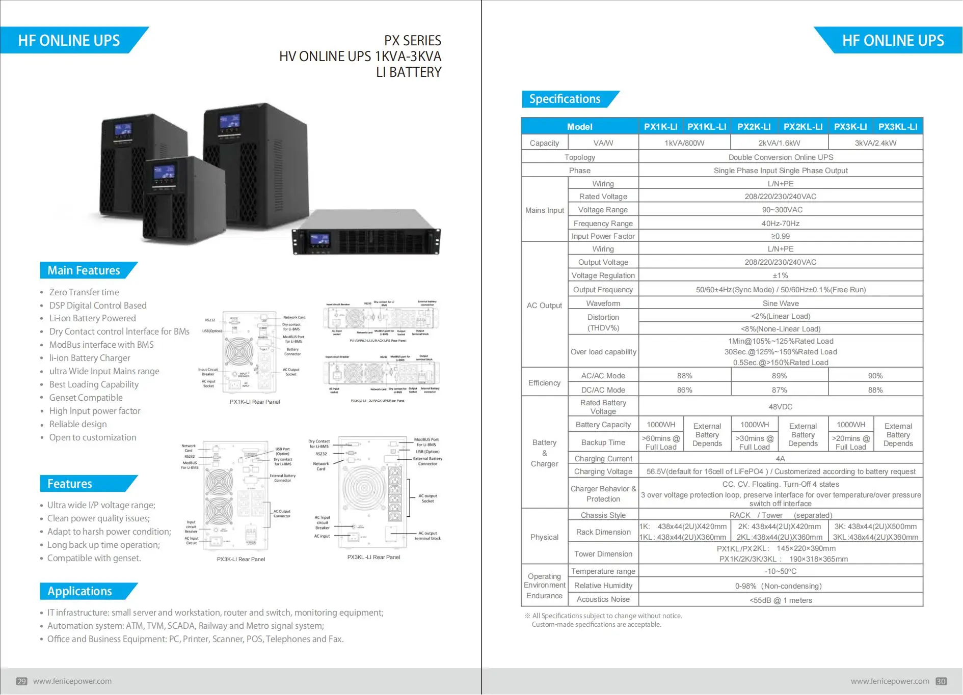 Double Conversion Online Ups Lcd Display 800w/1000va Tower Type With 2 ...