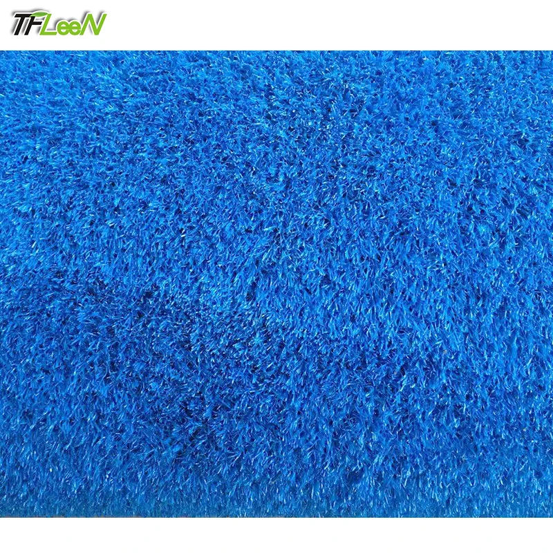 Blue Artificial Grass Turf Carpet 2m Width Synthetic Lawn For Showroom ...
