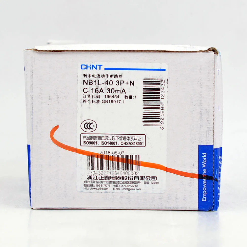 CHINT NB1L Residual Current Circuit Breaker - 2P C20A 30ma