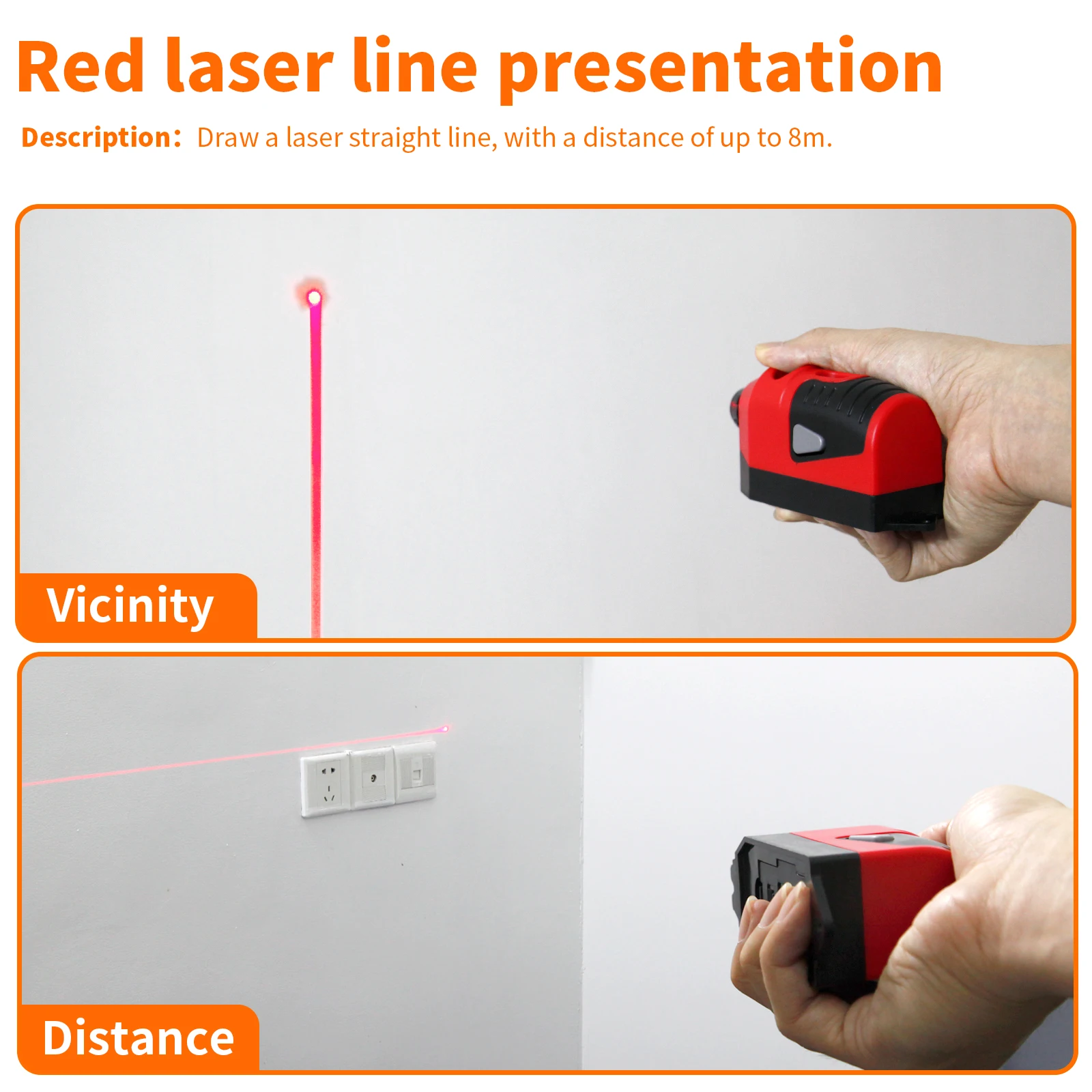 Red Beam Mini Laser Level - Precision Indoor Measurements