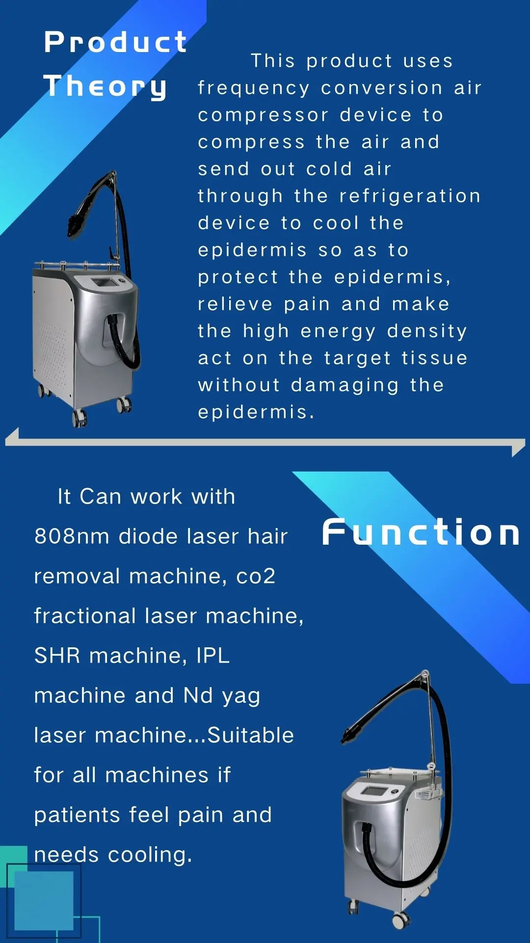 Air Skin Cooler Cold Wind Cryo Zimmer Laser Cold Air Cool System Skin ...