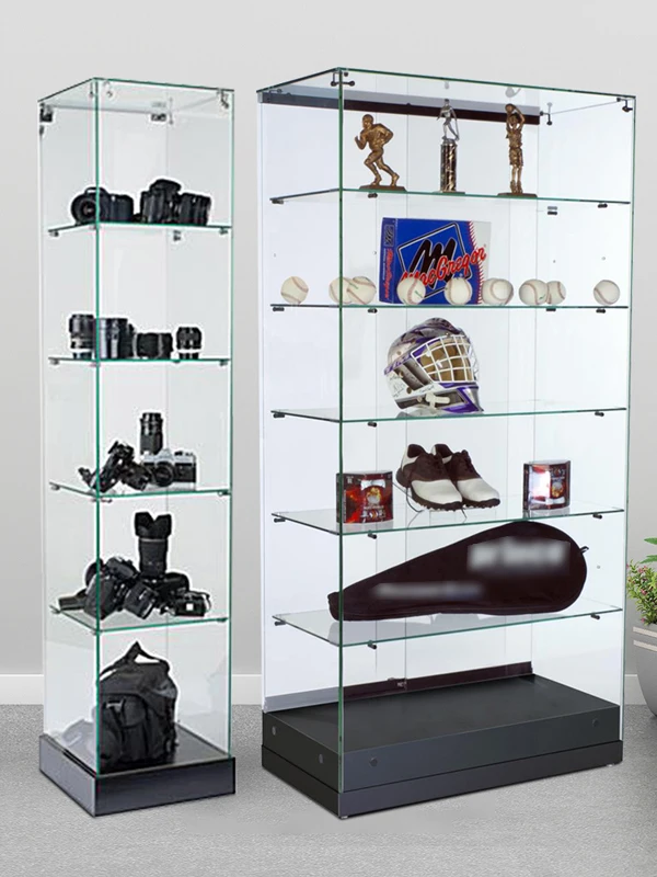 Full Vision Aluminum Frame Glass Display Showcase Furniture Shopping ...