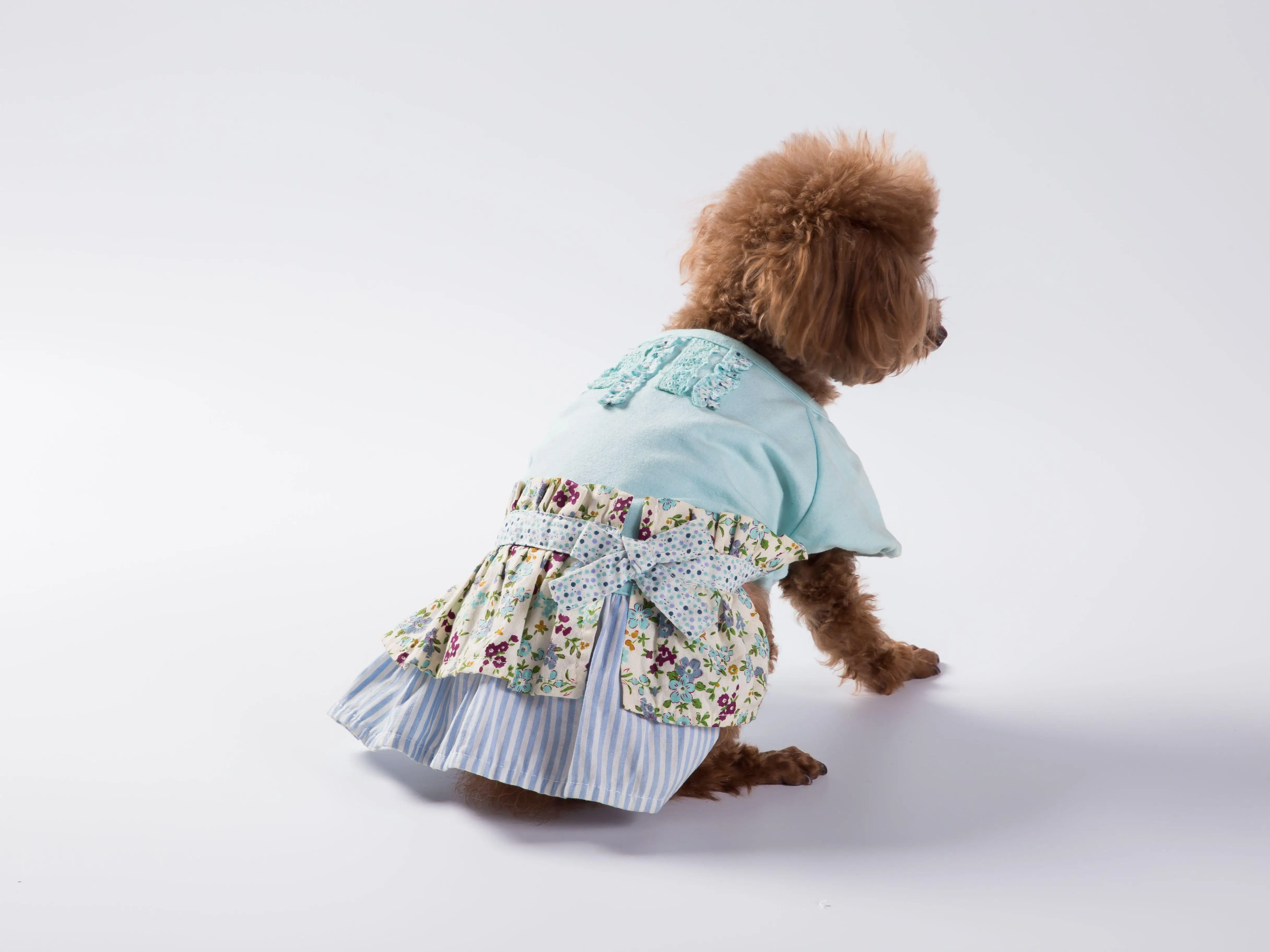 Spring Summer Pet Clothes Flower Pet Clothing Luxury Pet Dog Dress Cute ...