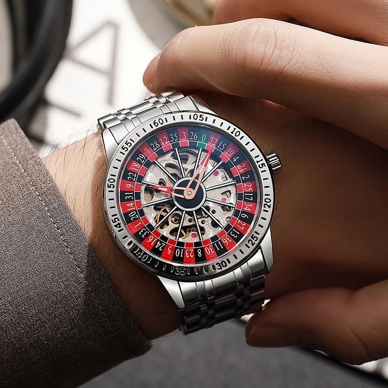 42mm Roulette Wheel Luminous Mechanical Watch | Self-Winding, 3ATM ...