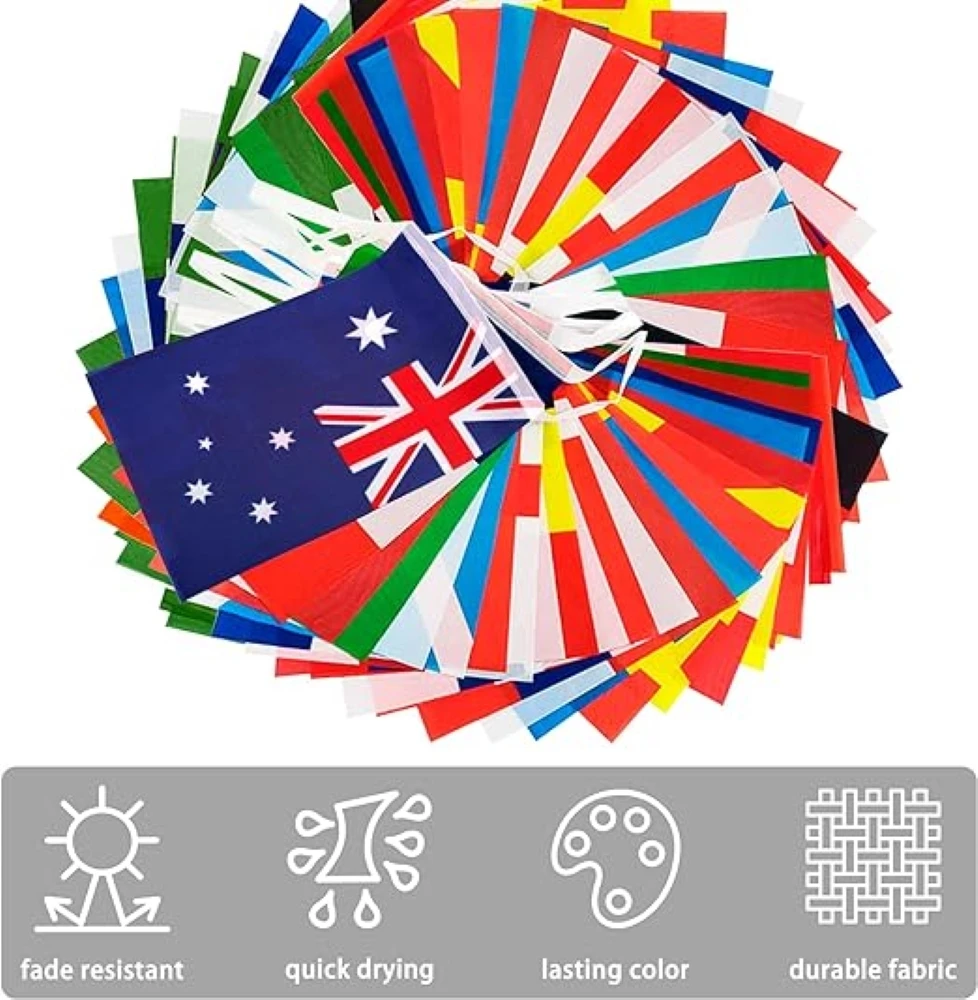 Custom Logo Hand Waving Flag Mini Iridescent Celebration Holiday String ...