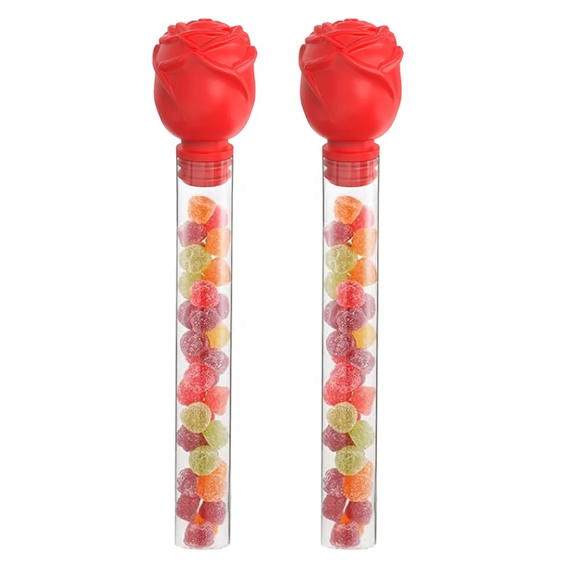 Plastic Candy Tube With Rose Topper - Buy Plastic Candy Tube With Rose ...