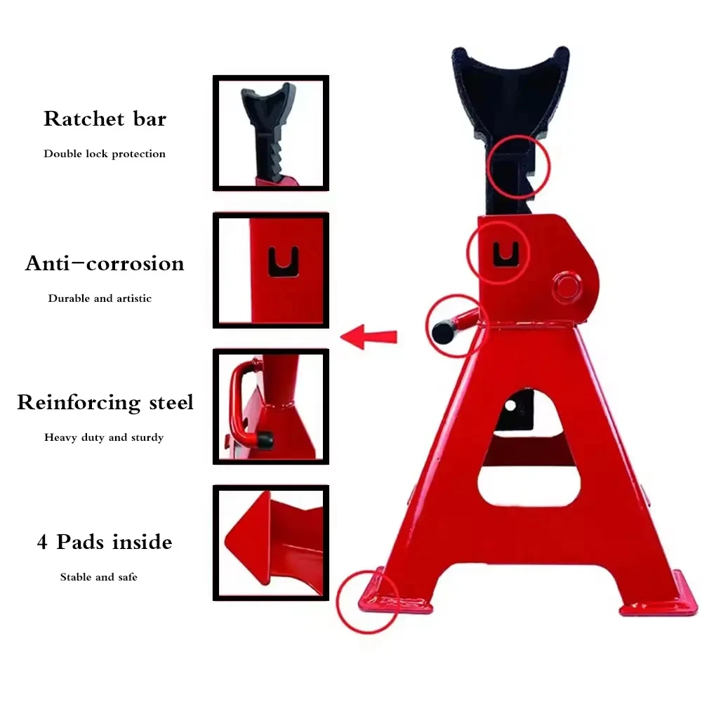 3 Ton Jack Stands Adjustable Height Tools Car Truck Jacks Stand ...