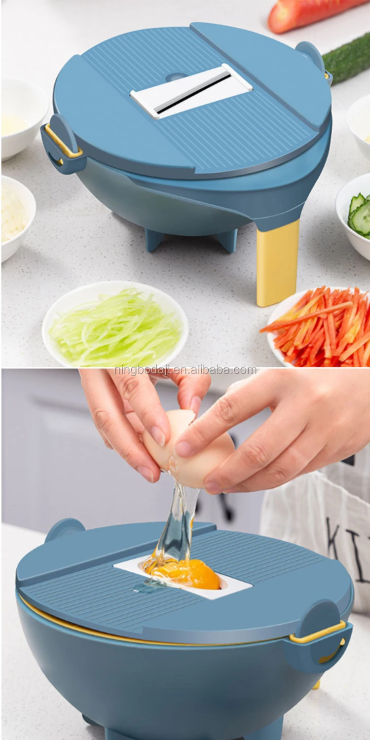 New Design Multi Function 9 In 1 Vegetable Fruit Slicer Basket With ...