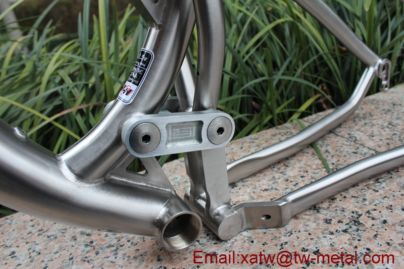 Custom Titanium Bike Frame - Suspension & Taper Head Tube