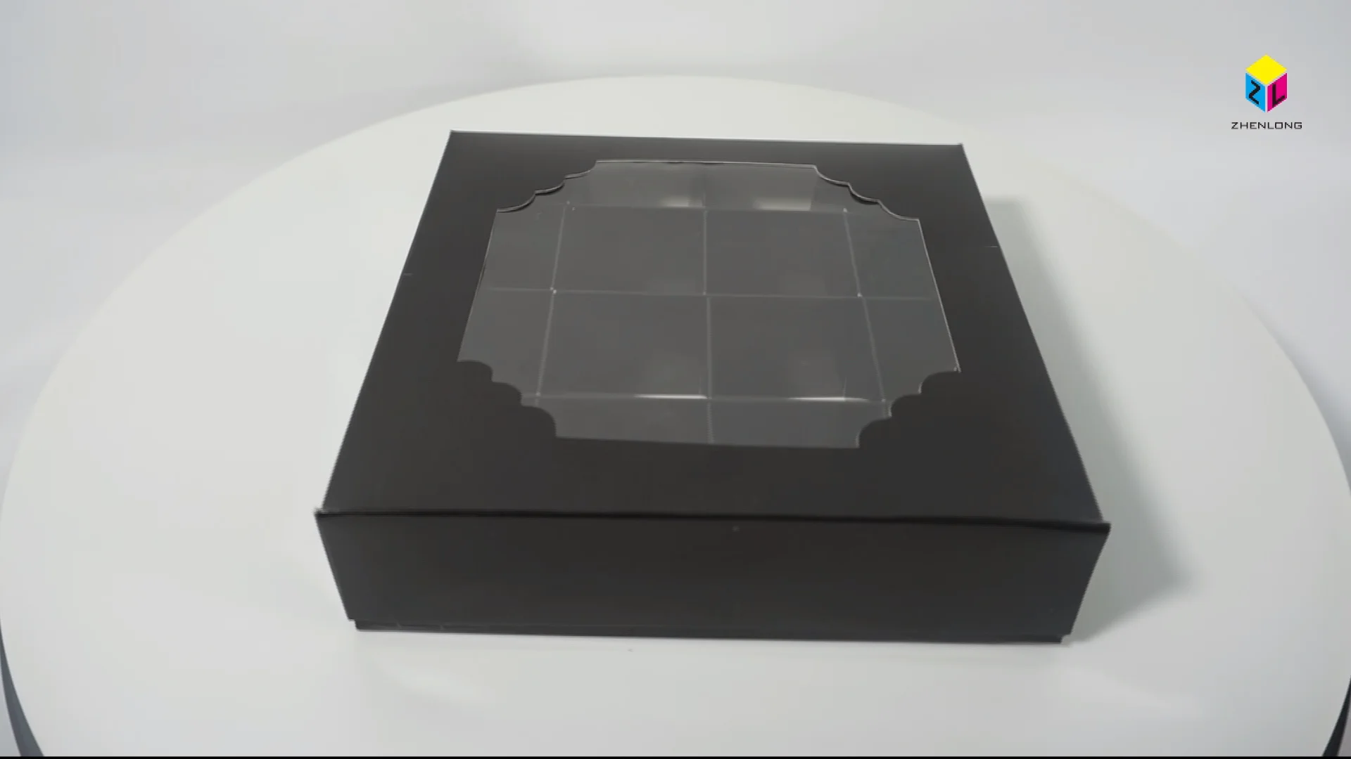 Custom Chocolate Candy Pastry Energy Balls Black Packaging Empty Boxes ...