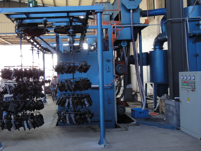 Continuous Automatic Overhead Rail Conveyor Tunnel Shot Blasting ...