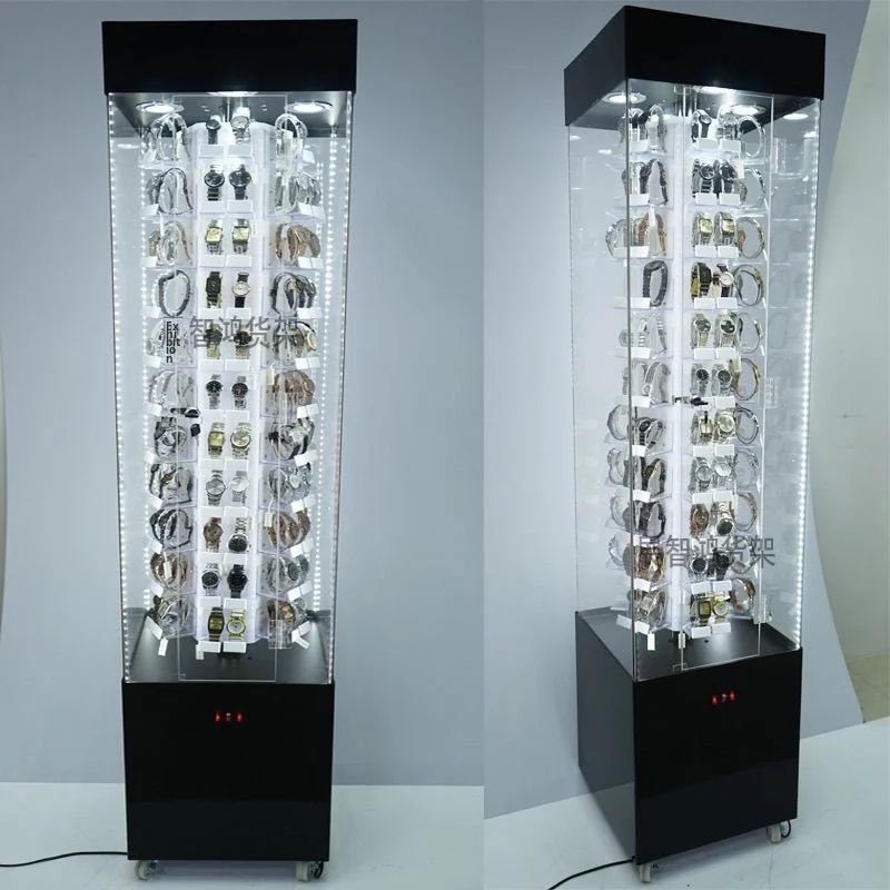 Modern Acrylic Rotating Watch Display Stand Watch Display Cabinet Props ...