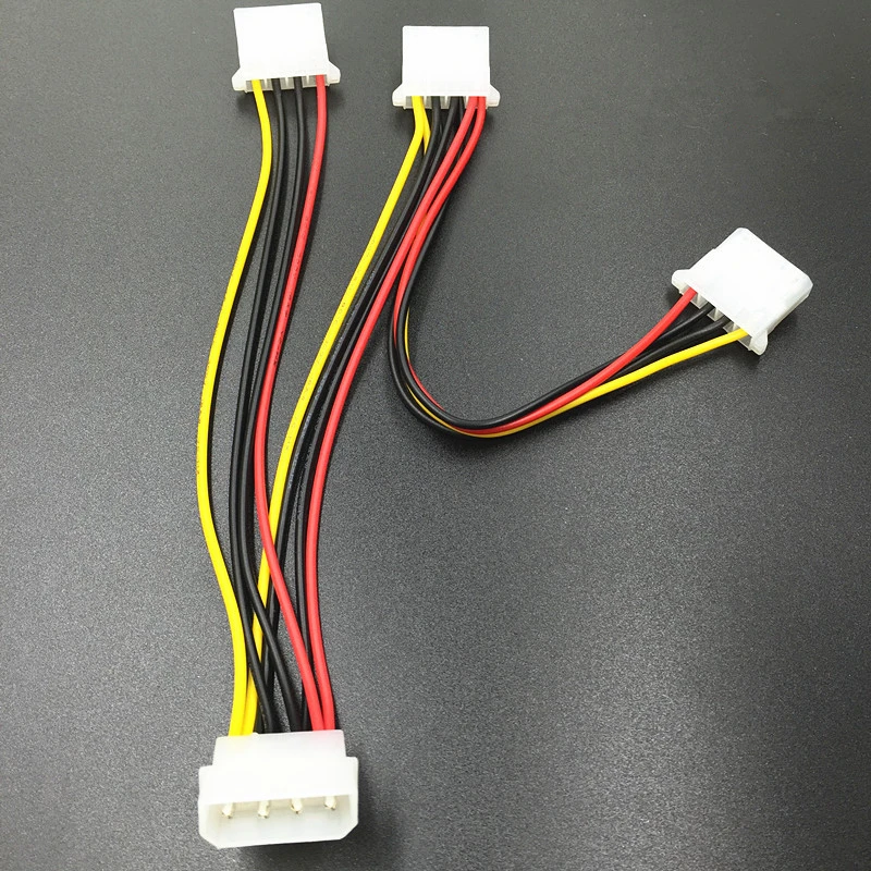 4 Pin Molex Power Supply Extension Cable 1 To 3 Ide Port Multiplier Y ...