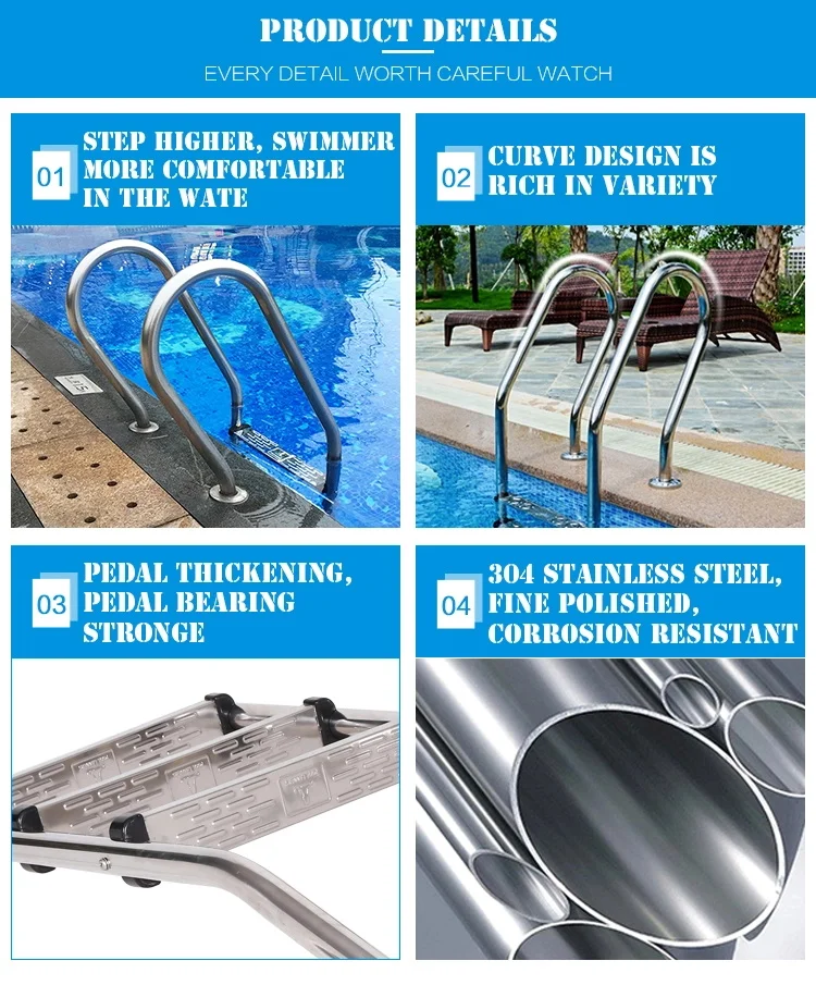 Stainless Steel Ladder for Swimming Pool Safety - Daremay