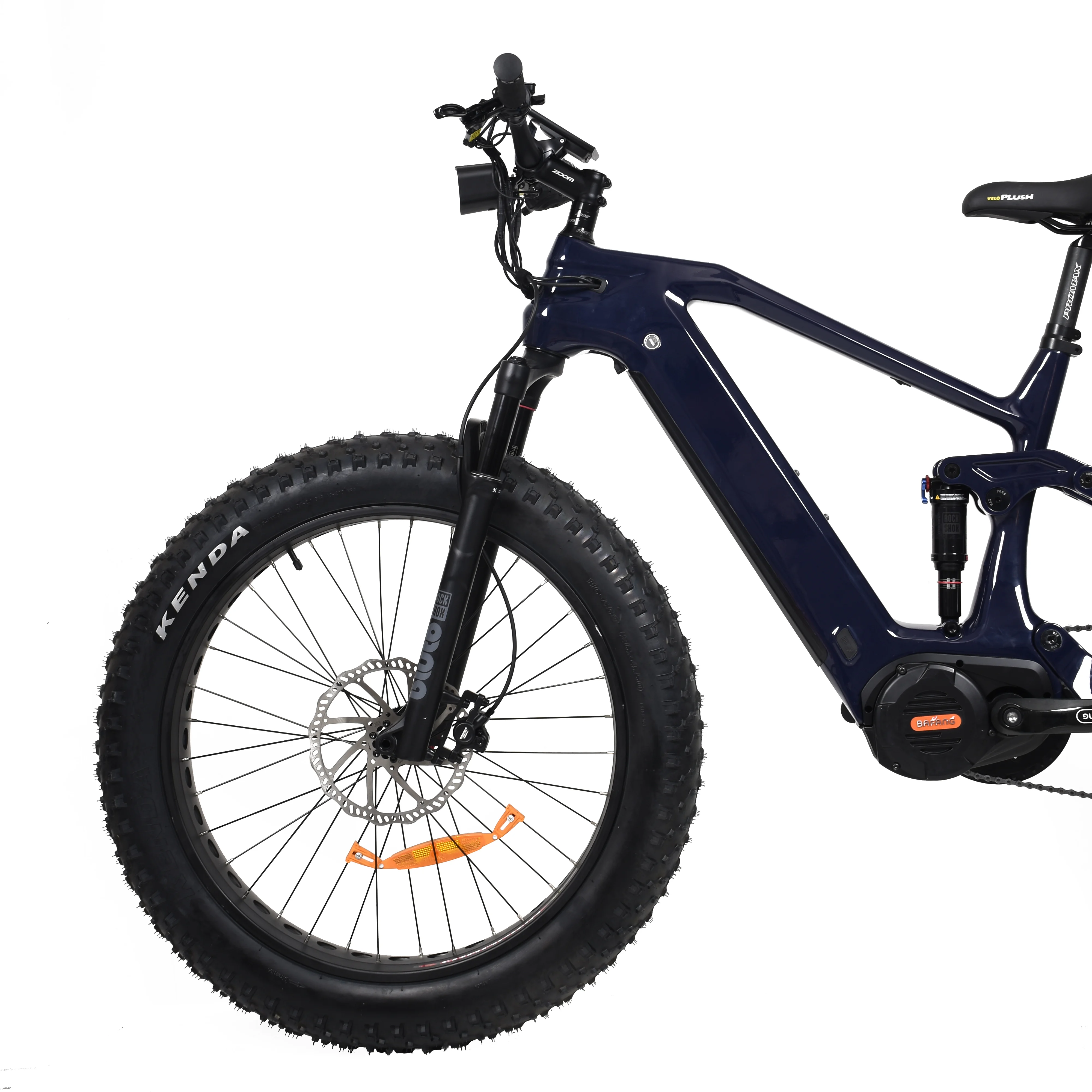 26 Inch Fat Bike Carbon Fiber E-bike M620 1000w Mid Motor Electric Bike Full Suspension Fat E ...