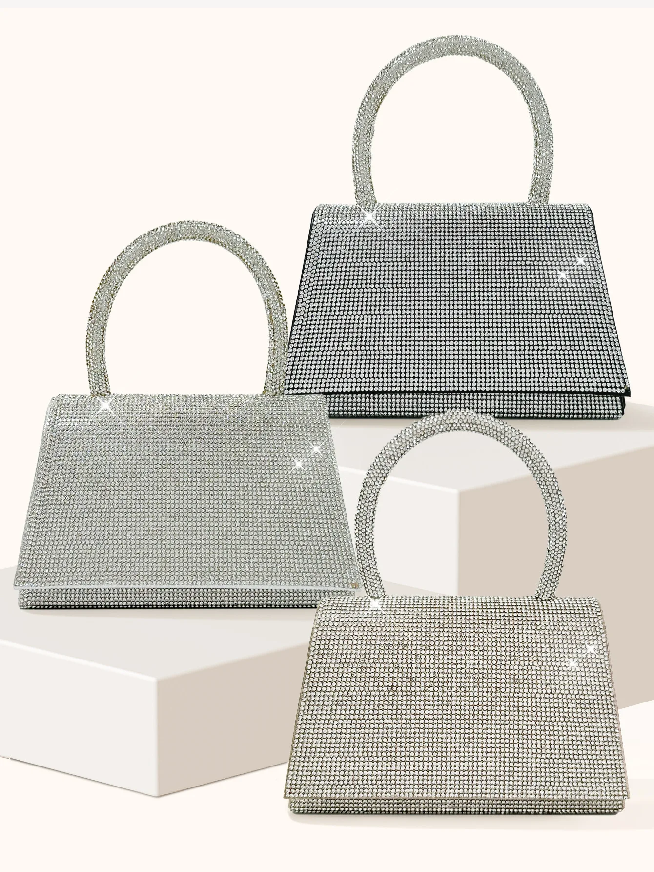 New Diamond-encrusted Evening Bag Rhinestone Handbag Womens Luxury ...