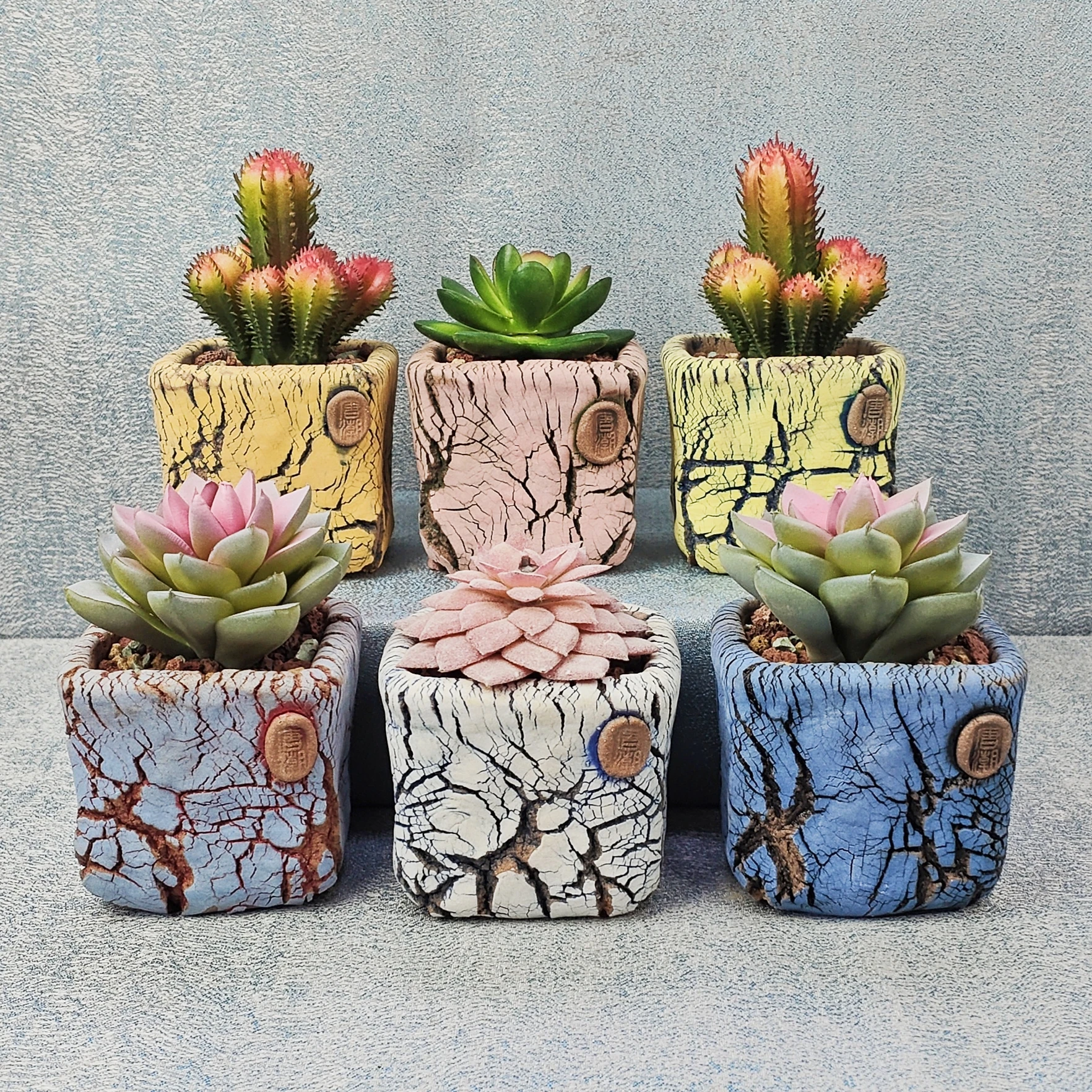 New Chinese Style Square Ceramic Succulent Planter Cactus Pots Pots For ...