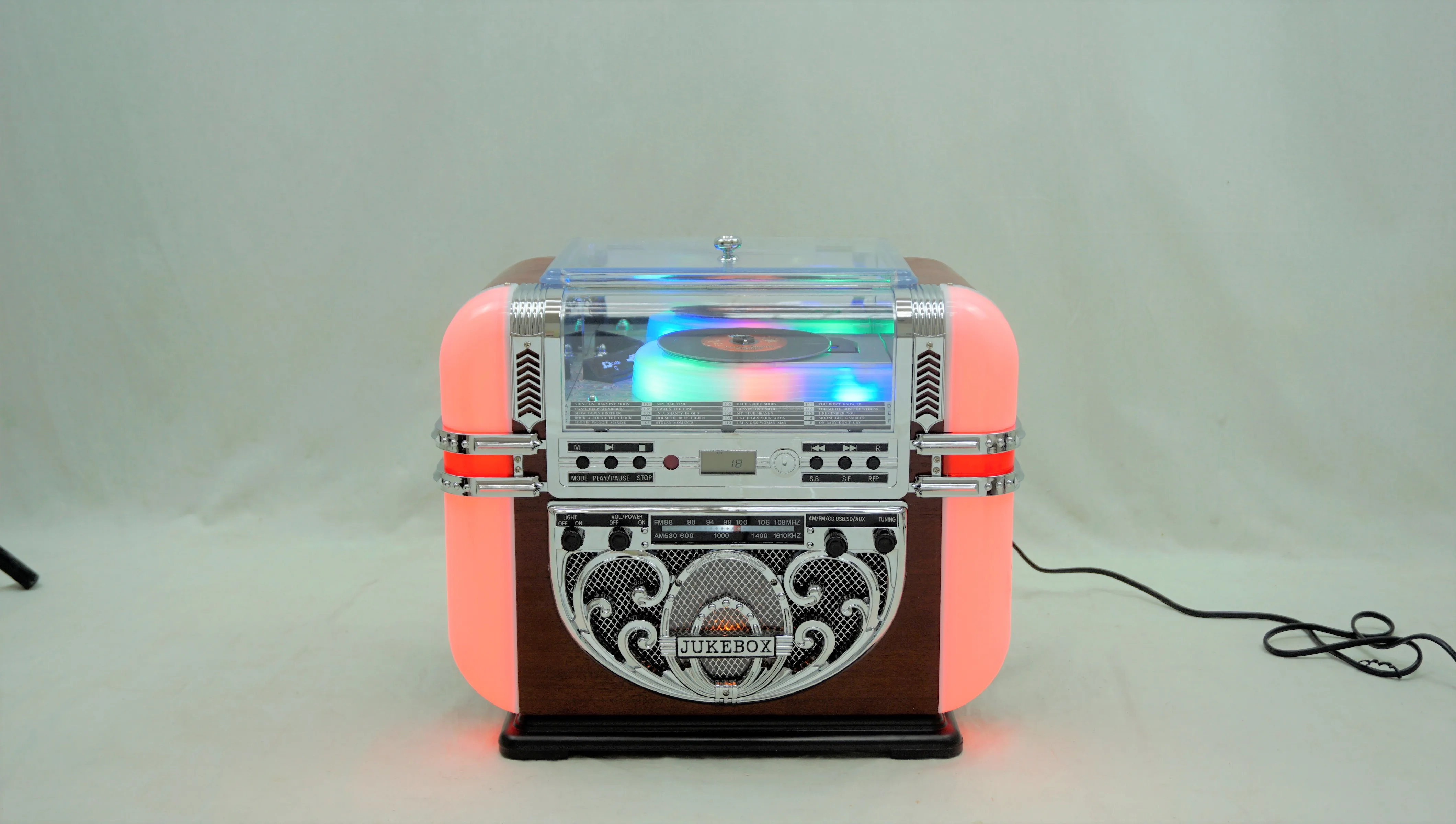 The Tabletop Jukebox Features A Rounded Rectangular Design,Allowing For ...