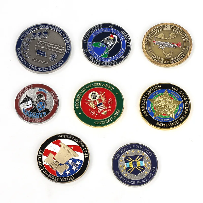 Person Custom Logo Challenge Coins 3d Zinc Alloy Gold Silver Metal ...