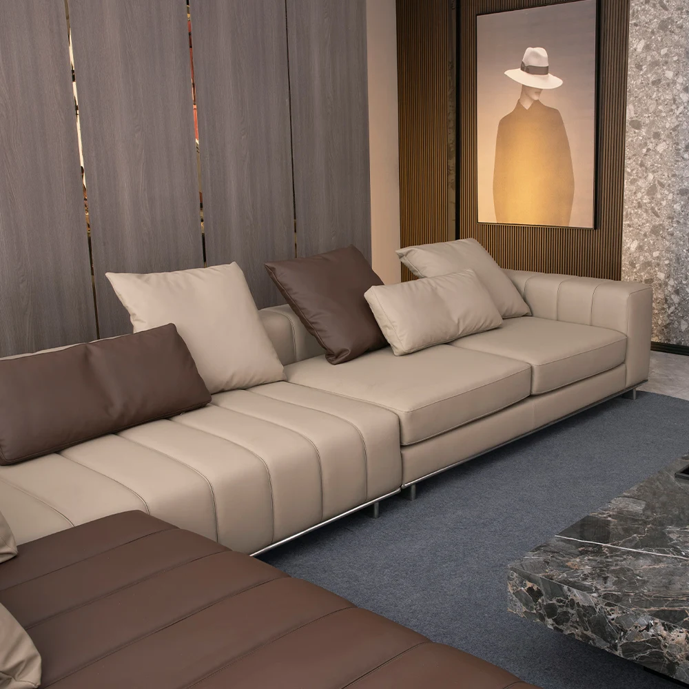 Piano Key Sofa Minimalist Light Luxury Corner Combination Simple ...