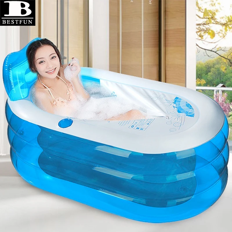 eco-friendly thick PVC inflatable sauna adult bathtub durable vinyl ...