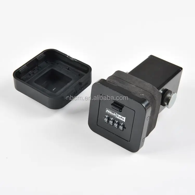 2" Trailer Hitch Receiver Combination Key Storage Lock Box/Key Safe ...