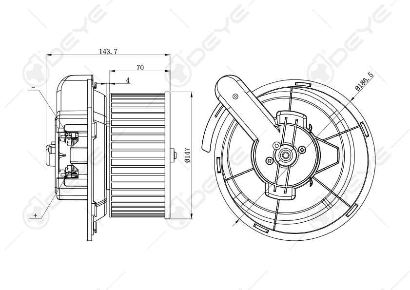Car Ac Blower Motor for MERCEDES-BENZ AXOR 2 1828 1828 L