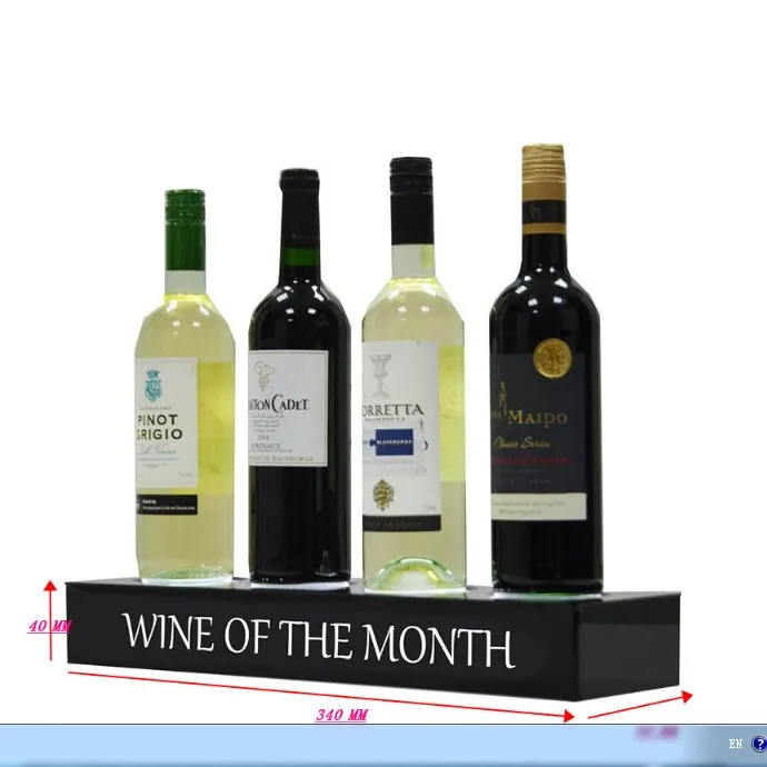 Led Illuminated Acrylic Liquor Bottle Display Stand With Remote Control ...