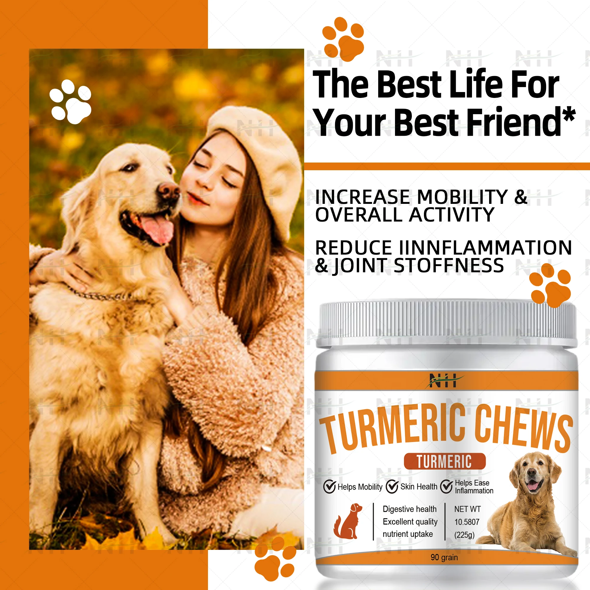 Turmeric Curcumin Chews Supplement.high Absorption Turmeric Flavor ...