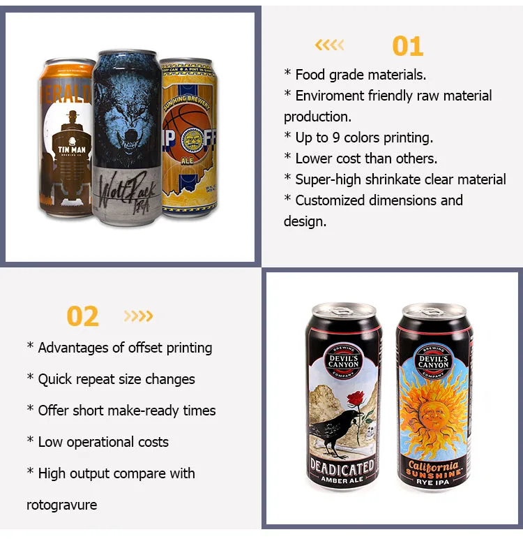 Craft Beer Can Shrink Sleeve Label Digital Shrink Label For Coffee Can ...