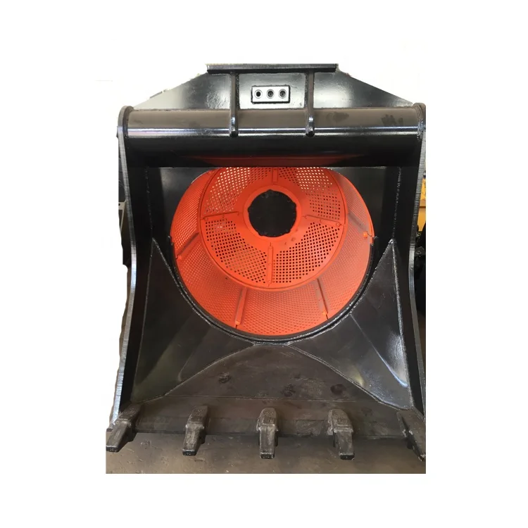 Excavator Rotary Roller Screen Bucket 360 Degree Rotating For Screening ...