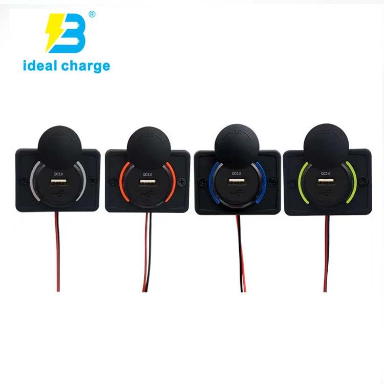Qc3.0 Quick Charging 12v Car Usb Charger Port Built-in Mounting Usb ...