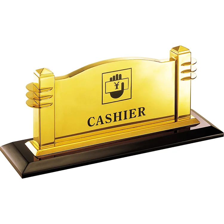 Luxury Hotel Business Checkout Counters Sign Reception Desk Sign Stand ...