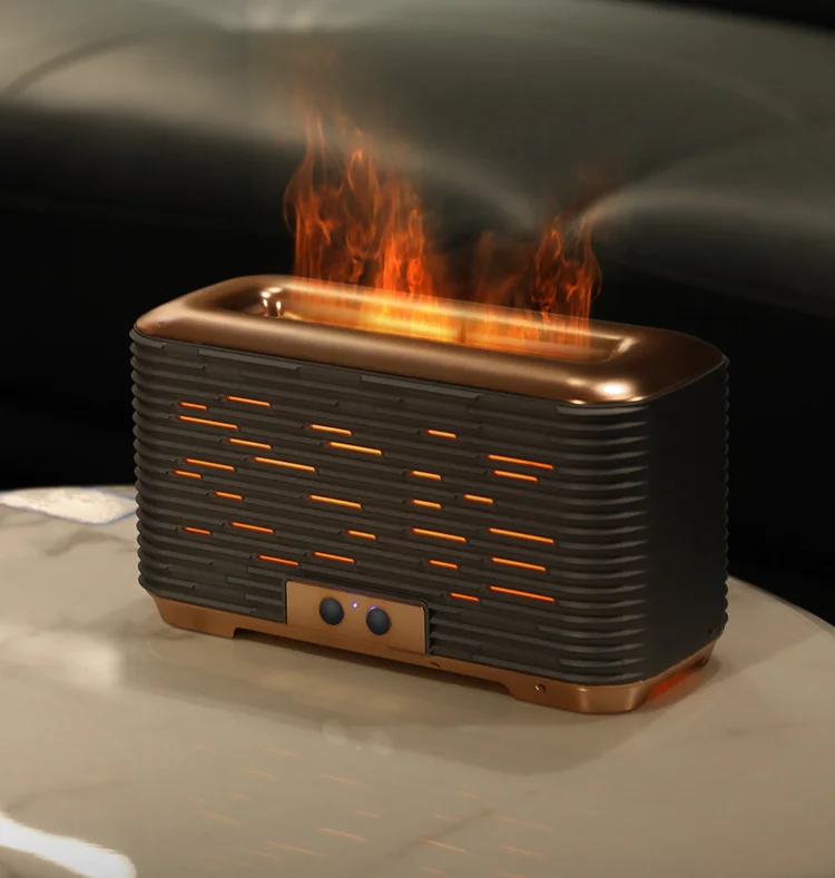 Meisite Air Humidifier Fire Effect Cool Mist Maker 180ML Bedroom Usb ...