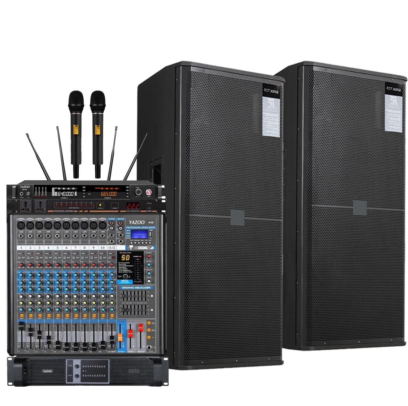 SRX-712 Dual 2-Way Audio Party Room Speakers - Full Frequency