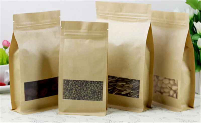 Custom Brown Paper Zip Lock Bag For Packaging Wholesale - Buy Zip Lock ...