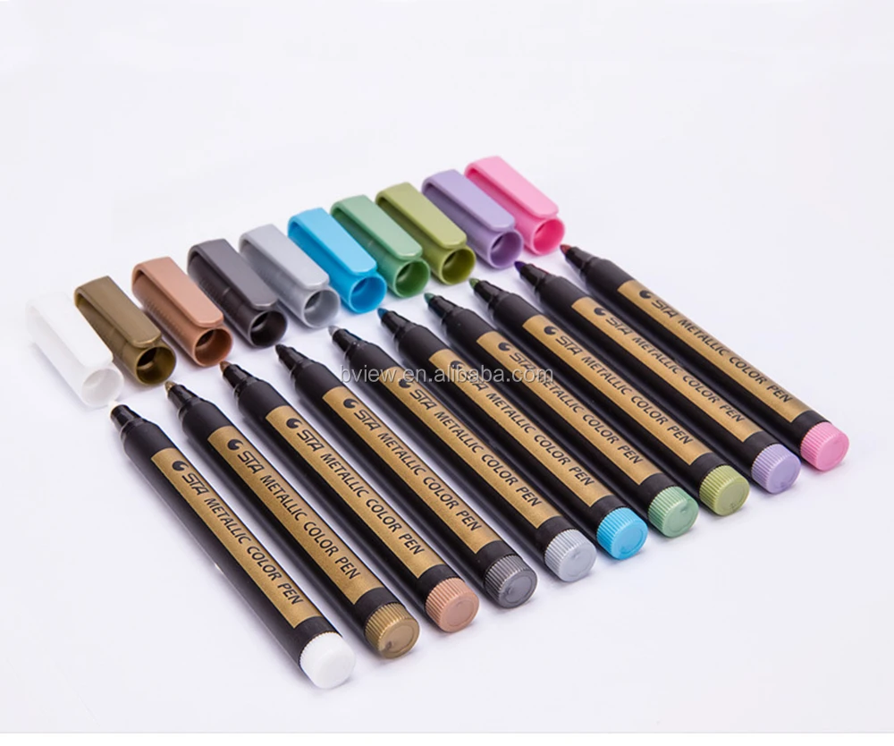 Best Selling 10colors STA Metallic Marker Pens for Crafts