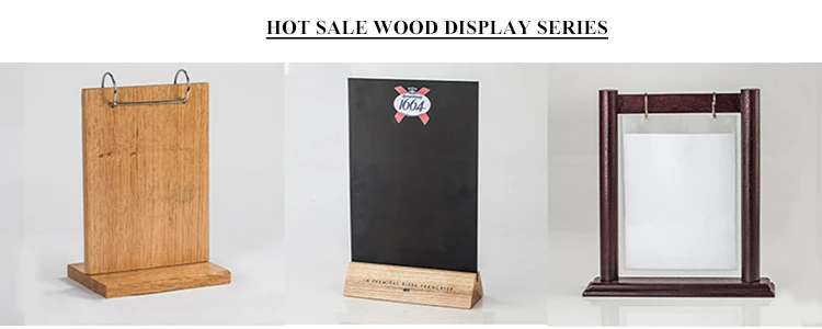 Pvc Pocket Wood Flip Menu Holder For Restaurant A5 Menu Holder - Buy ...