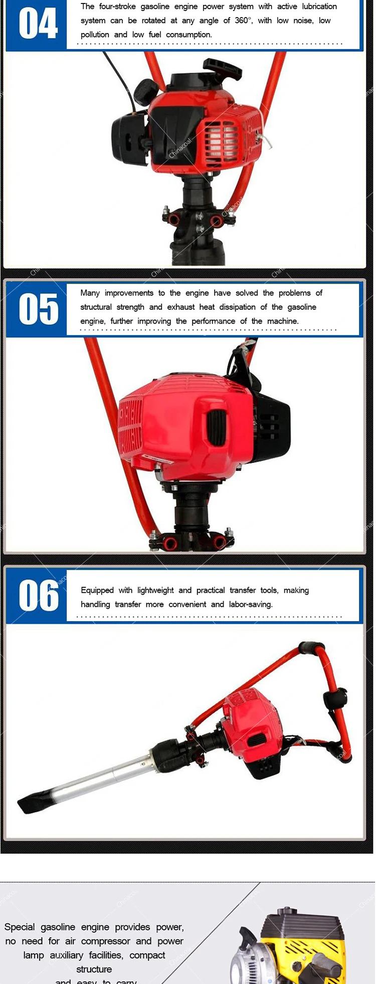 Portable Et-250 Railway Ballast Tamper Electric Rail Tamping Picks ...