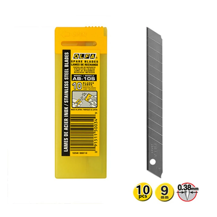 Olfa 9mm Snap Off Replacement Blades,10 Blades (130 Segments) Ab-10s - Utility Knife Replacement ...