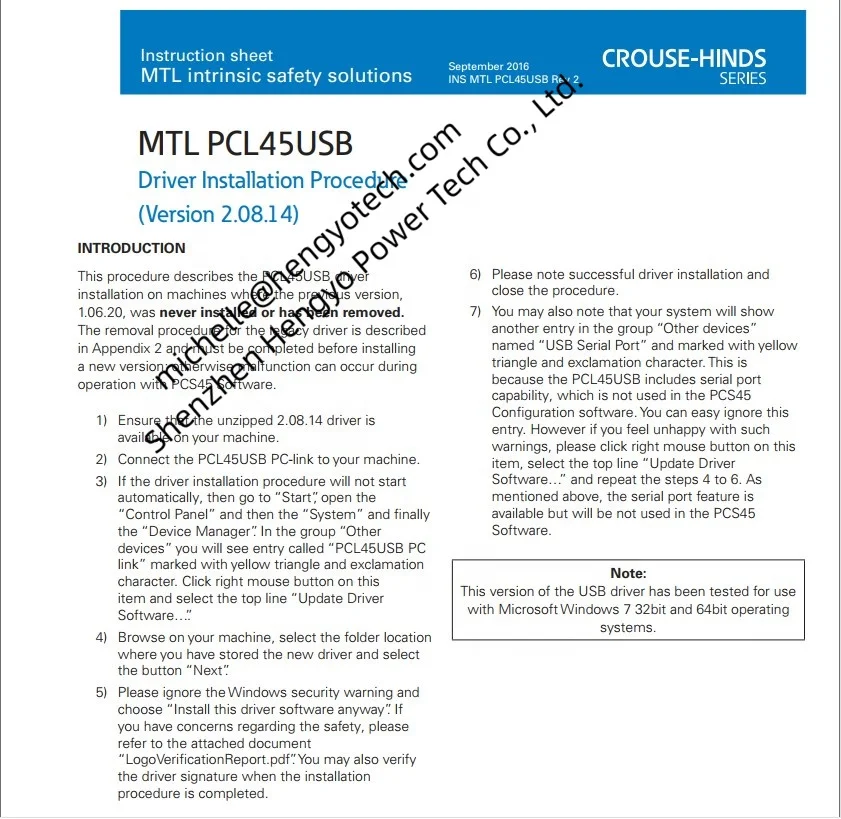 MTL PCL45USB Configurator for MTL4500 and MTL5500 Series Converters