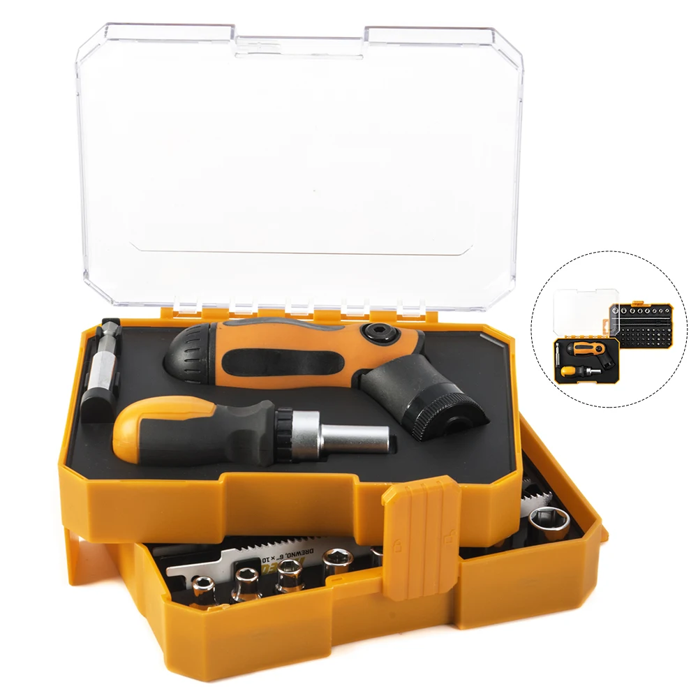 Rotatable Ratchet Handle Multipurpose Magnetic Socket Screwdriver Bit ...