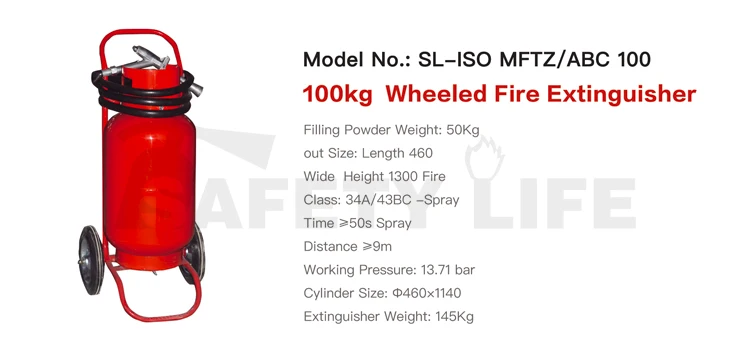 Trolley Type 50kg Clean Agent Fe-36 Dry Powder Fire Extinguisher ...