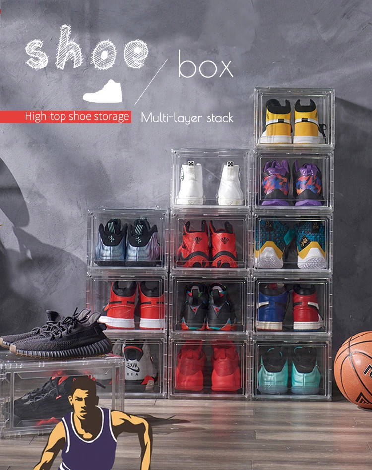 Simple Design Rectangle Diy Stacking Transparent Magnetic Drop Front ...