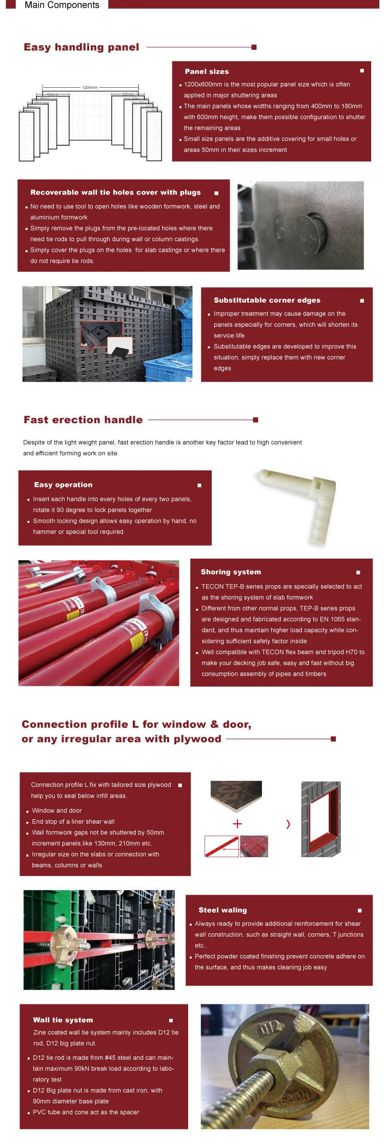 Tecon Reusable Modular Forming Peri Plastic Formwork Panelstp60 For ...