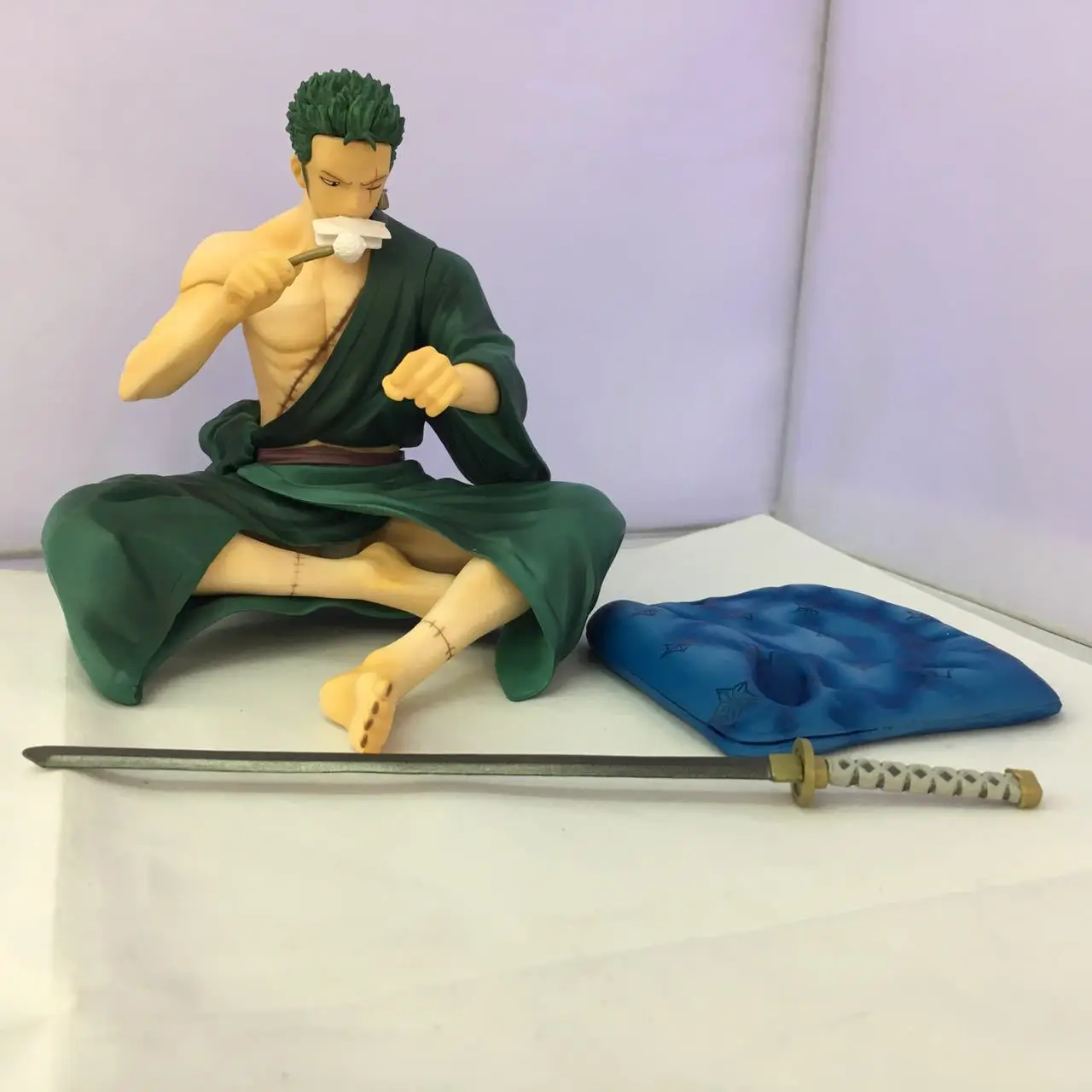 13cm One Piece Pop Roronoa Zoro Action Figure 1/8 Sitting Position Pvc ...