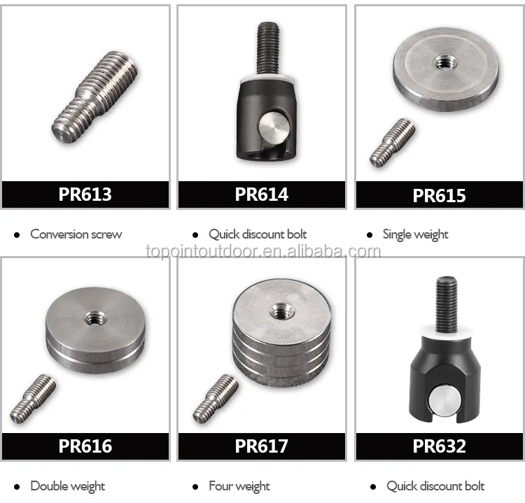 Topoint Archery Target Long Rod Stabilizers - 3K Pure Carbon