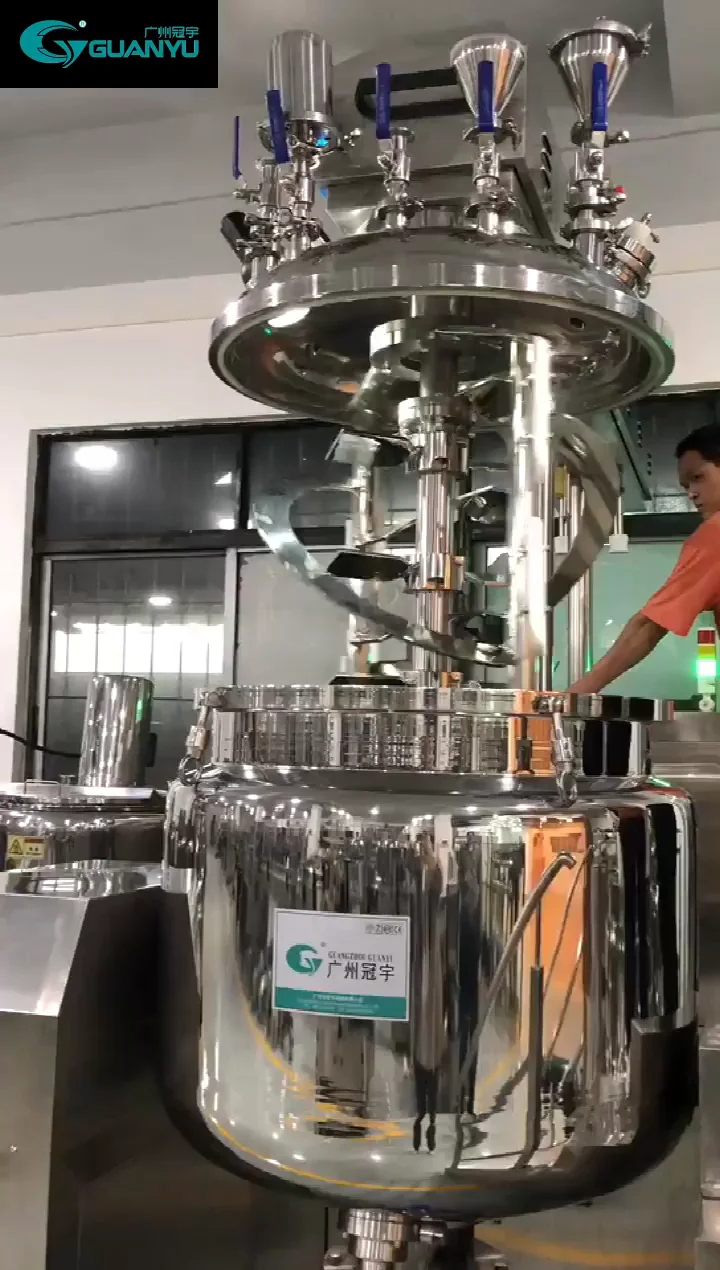 50l 100l 200l Vacuum Homogeneous Mixer Emulsifier Cosmetic Cream Lotion ...