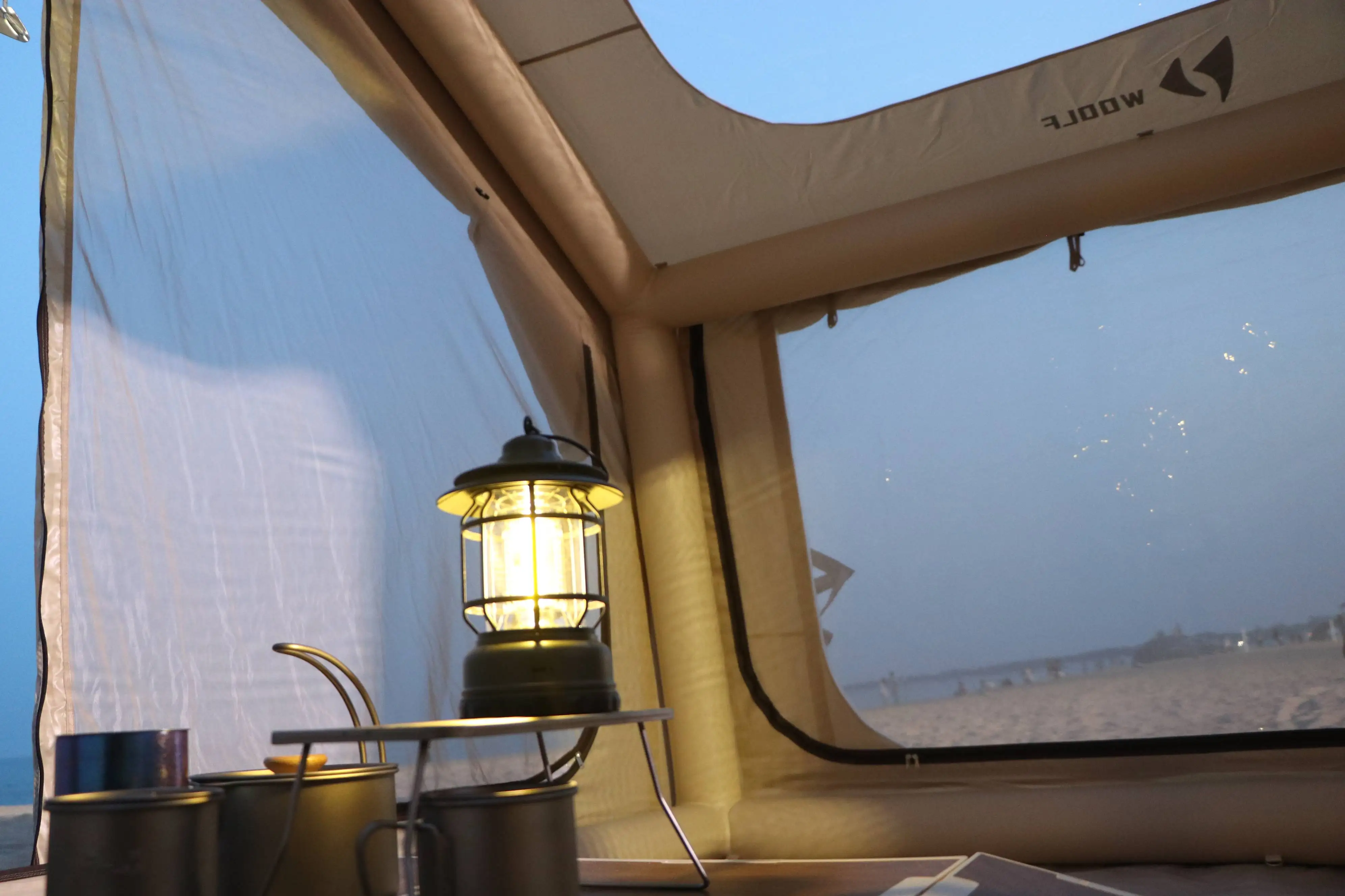 Woolf 9sqm Outdoor Camping Oxford Cloth Inflatable Tent